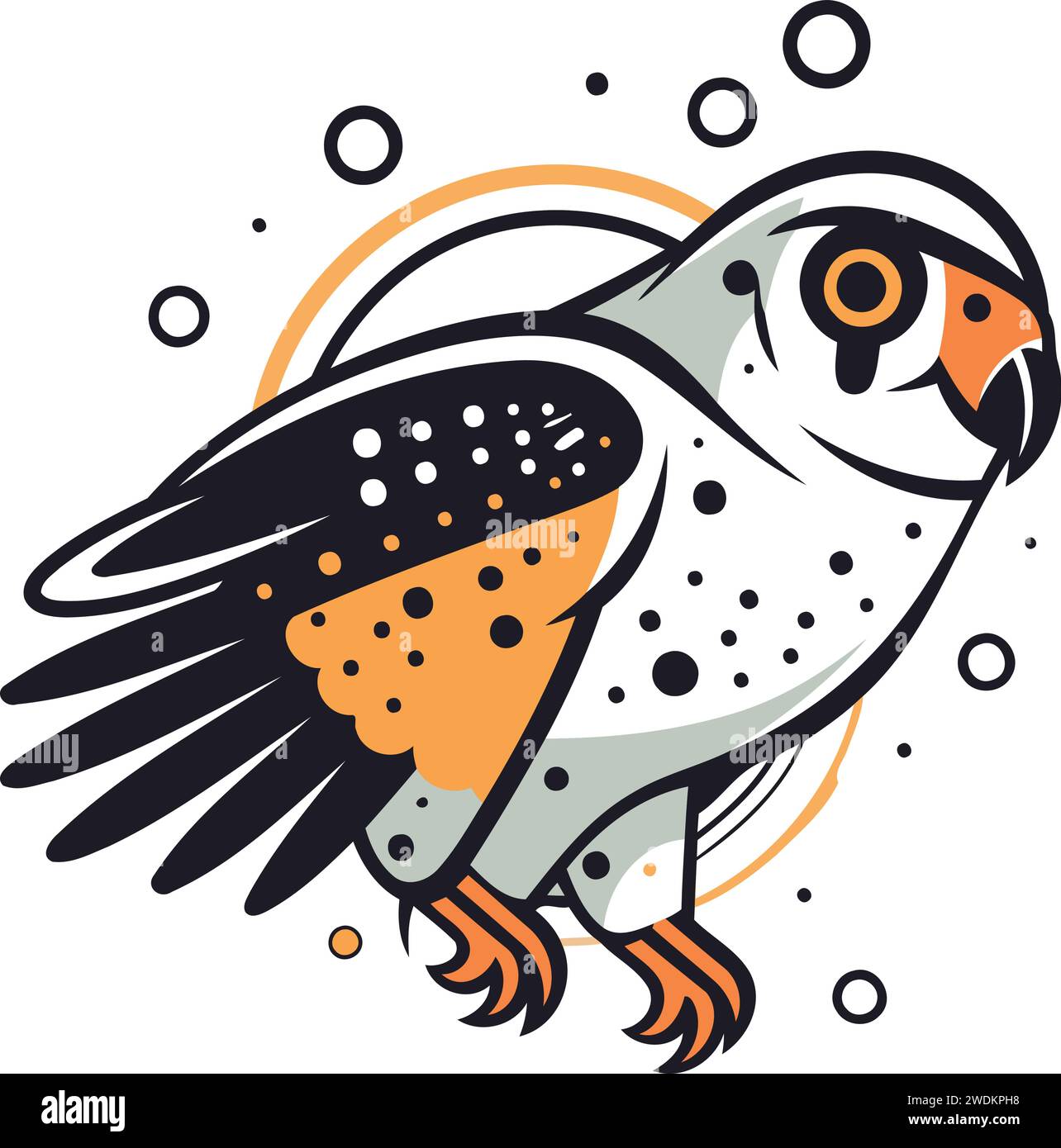 Peregrine falcon icon vector vectors Cut Out Stock Images & Pictures ...