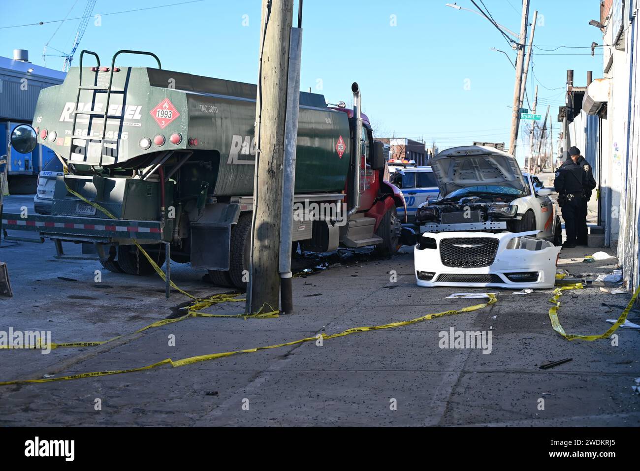 Bronx, New York, USA. 21st Jan, 2024. Police officers seen ...