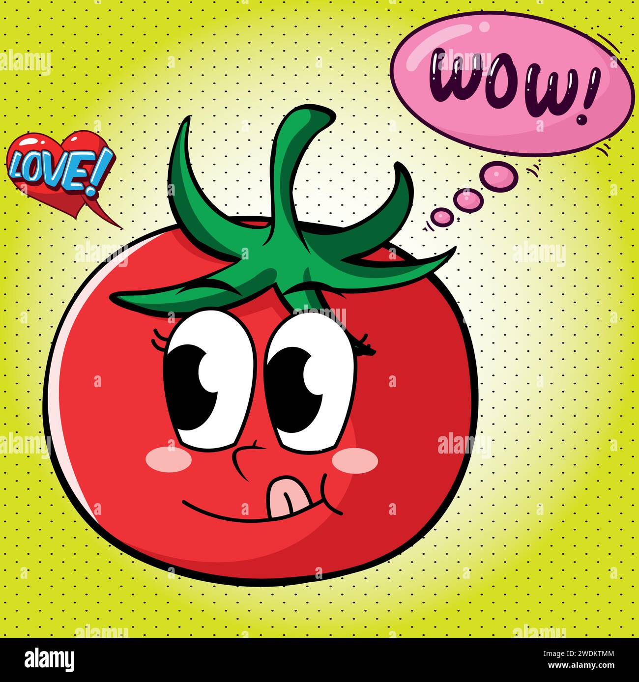 tomato pop art background design vector image Stock Vector Image & Art - Alamy