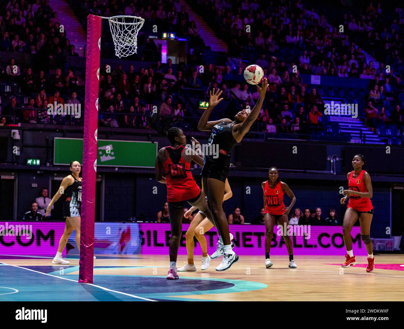 New Zealand's Grace Nweke in action during the Vitality Netball Nations ...