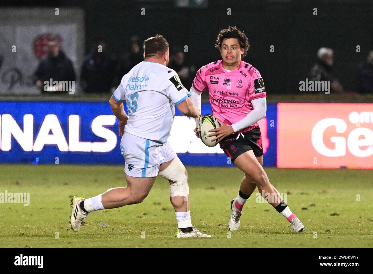 Treviso, Italy. 20th Jan, 2024. Jacob Umaga ( Benetton Rugby ) during ...