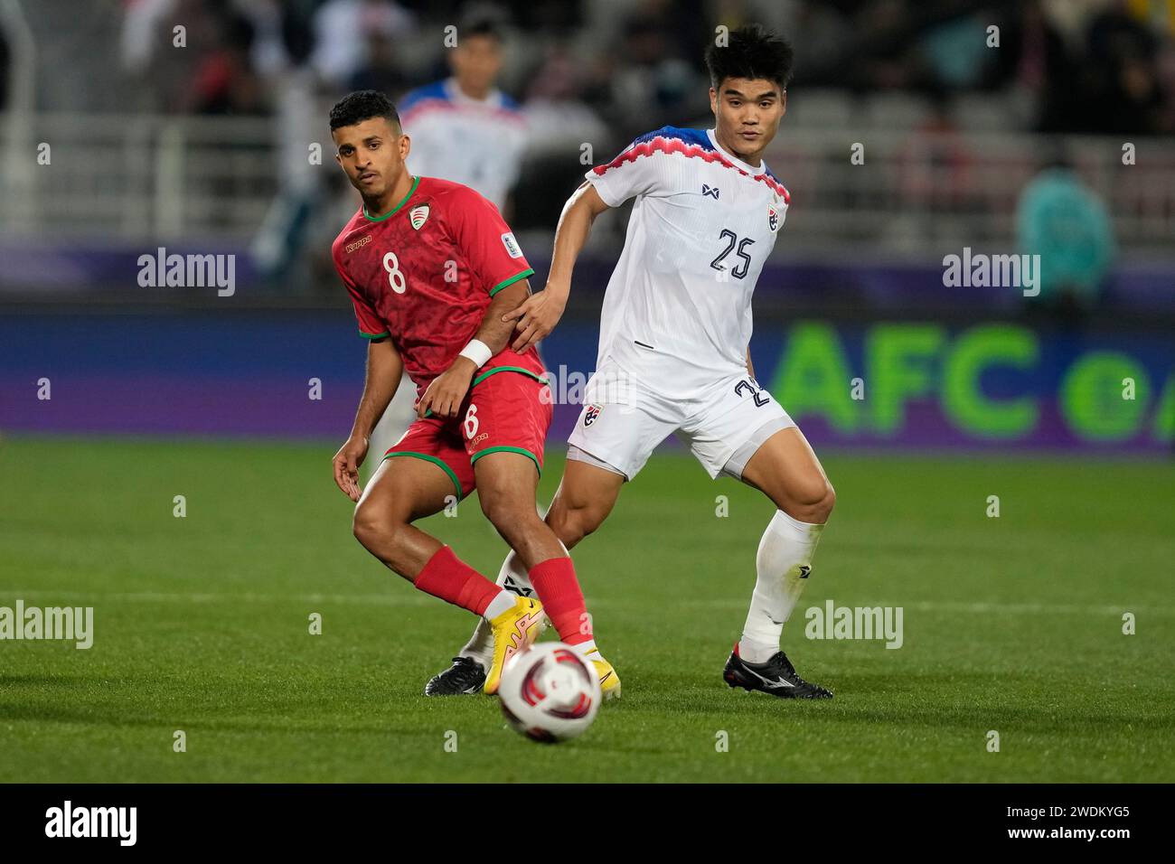 Oman's Zahir Sulaiman Al Aghbari, left, and Thailand's Peeradol ...