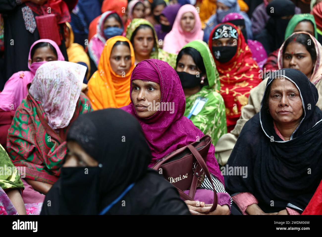 Dhaka, Bangladesh. 21st Jan, 2024. Garment workers of Anlima Textile ...