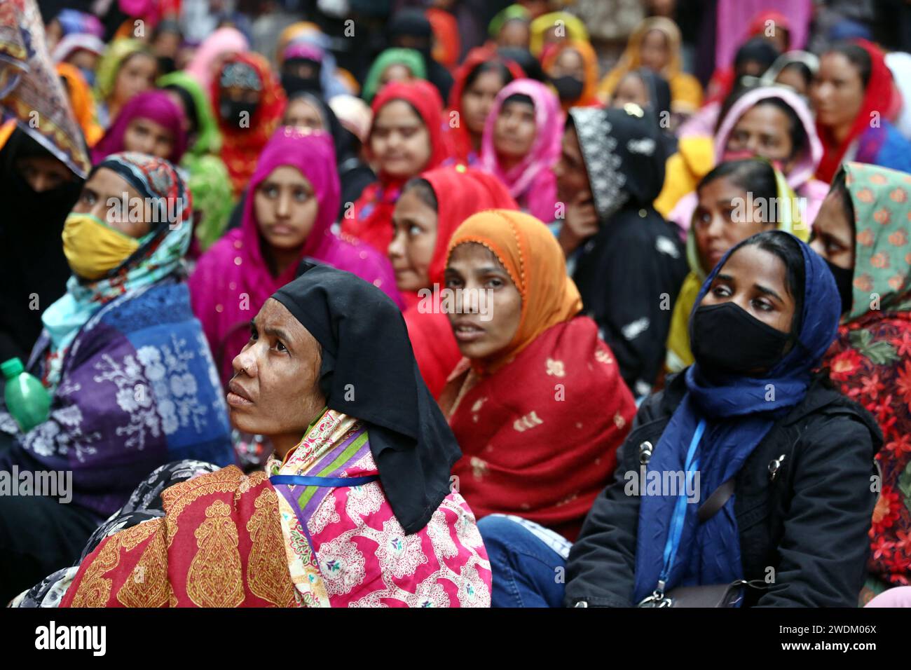Dhaka, Bangladesh. 21st Jan, 2024. Garment workers of Anlima Textile ...