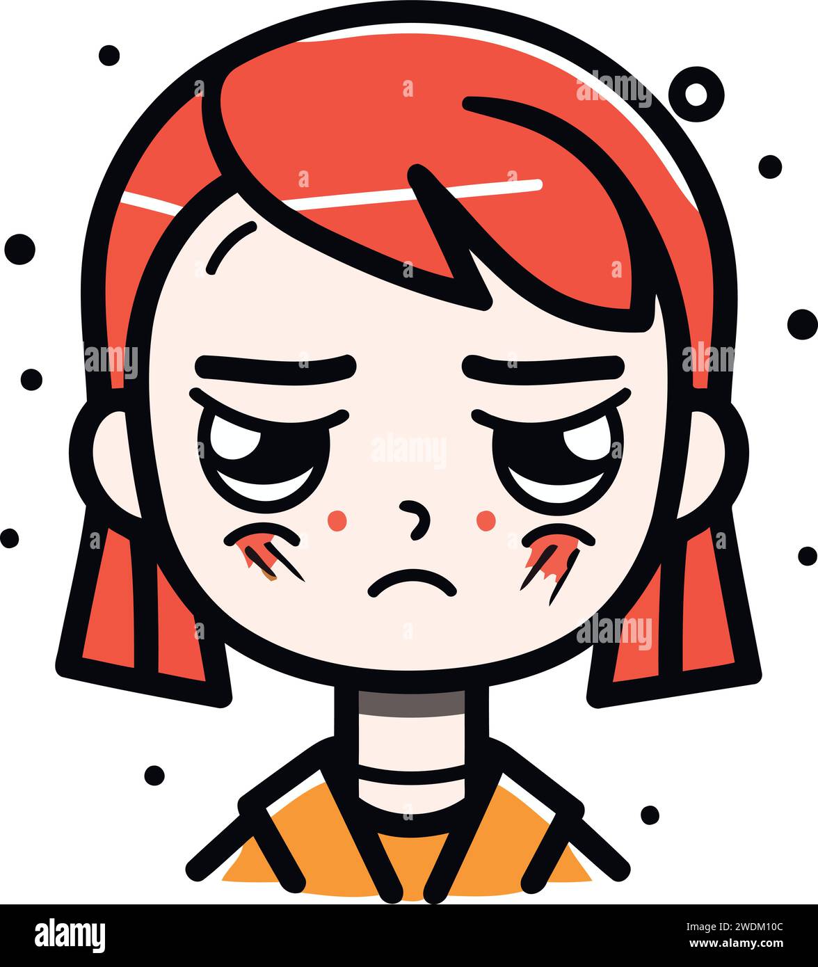 Woman frown sad Cut Out Stock Images & Pictures - Alamy