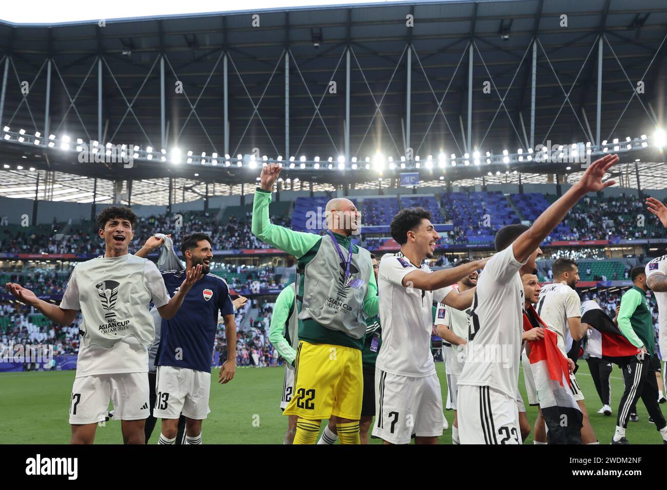 Qatar, Al Rayyan 19 January 2024 - Iraq team players celebrate after ...