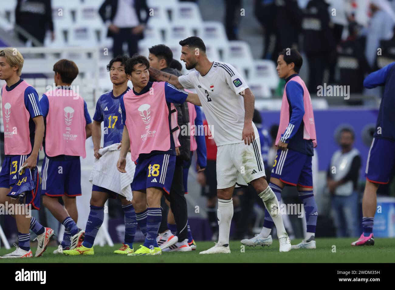 Qatar, Al Rayyan 19 January 2024 - Takuma Asano, Rebin Sulaka during ...