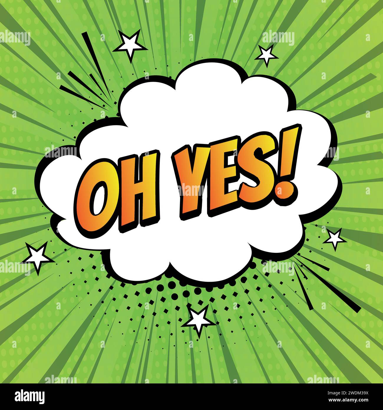 OH YES text pop art vector image Stock Vector Image & Art - Alamy