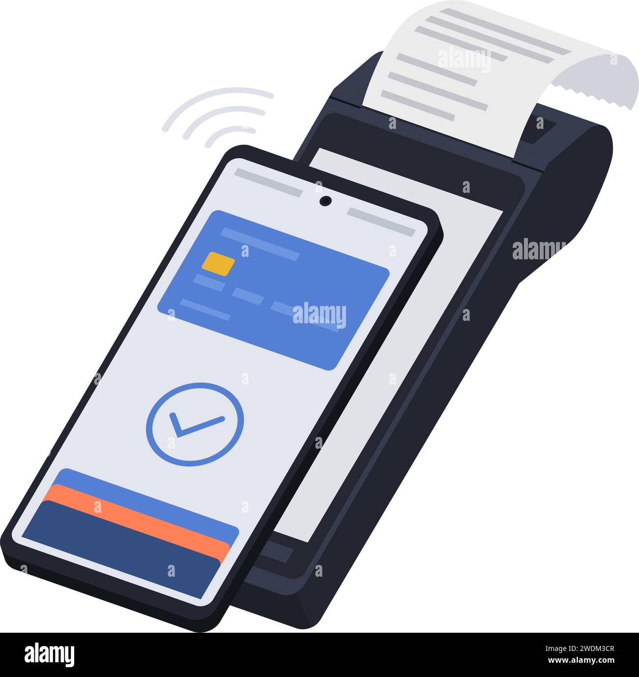 Digital wallet payment accepted on POS terminal, digital payments concept Stock Vector Image ...