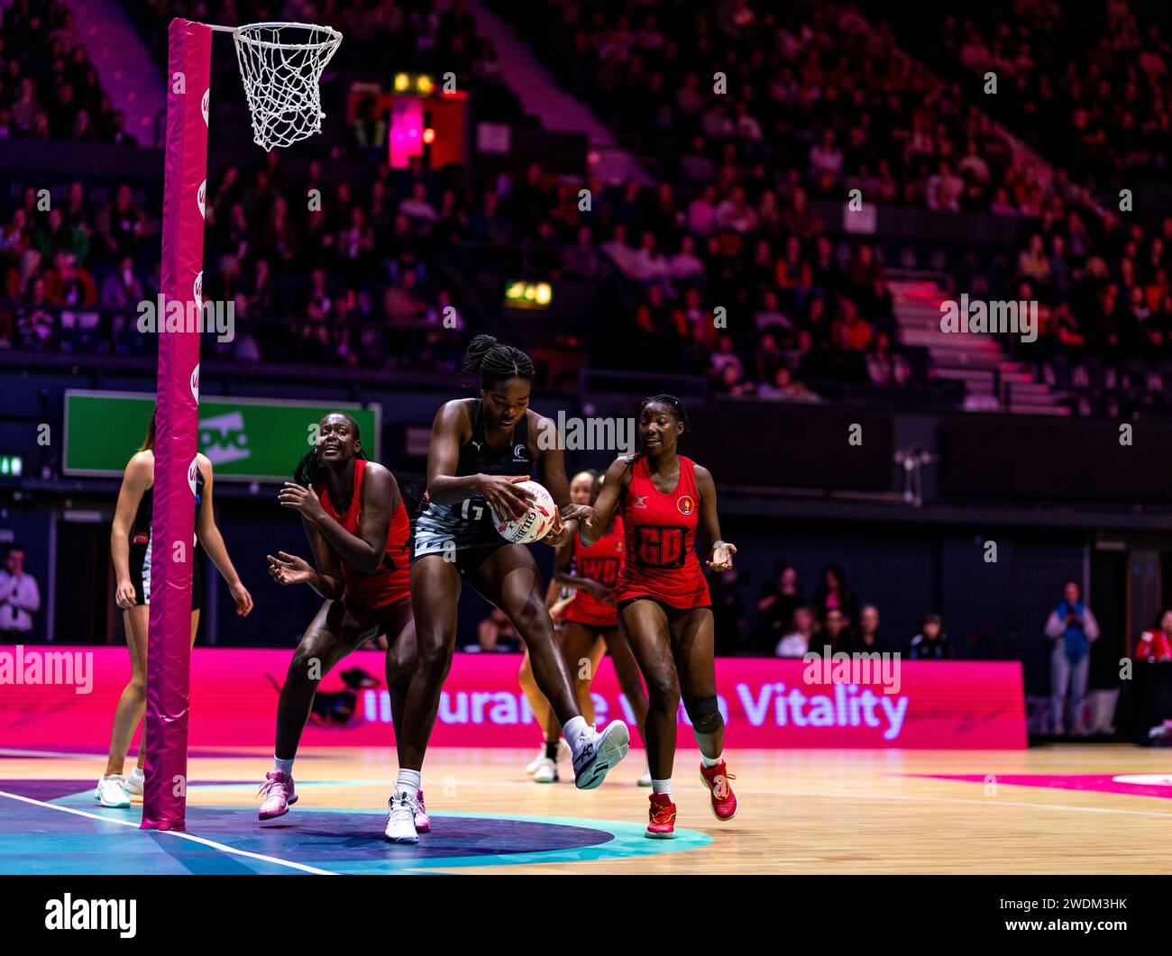 New Zealand's Grace Nweke in action during the Vitality Netball Nations ...