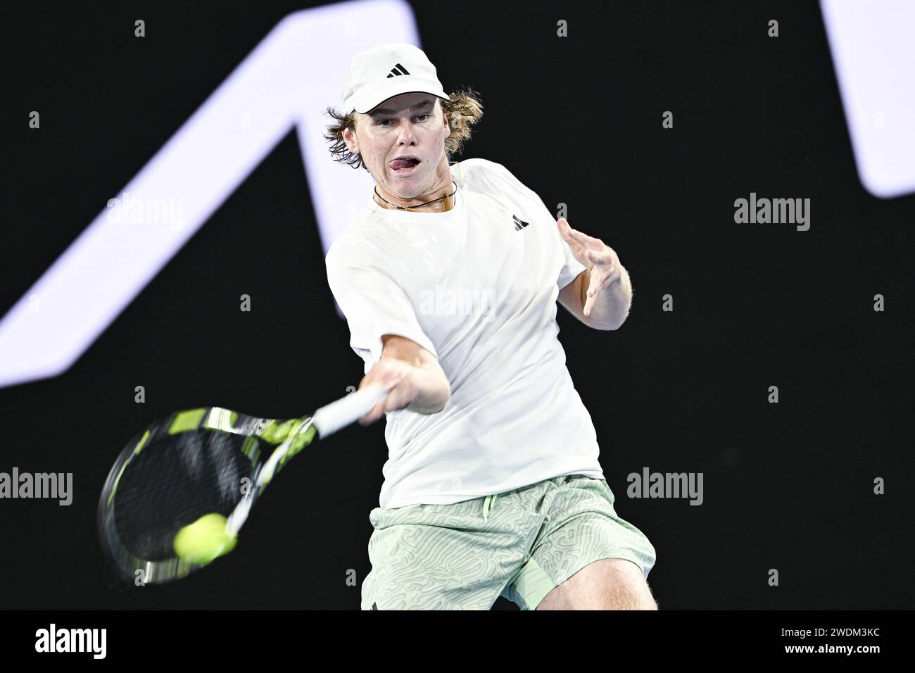 Alex Michelsen of USA during the Australian Open AO 2024 Grand Slam ...