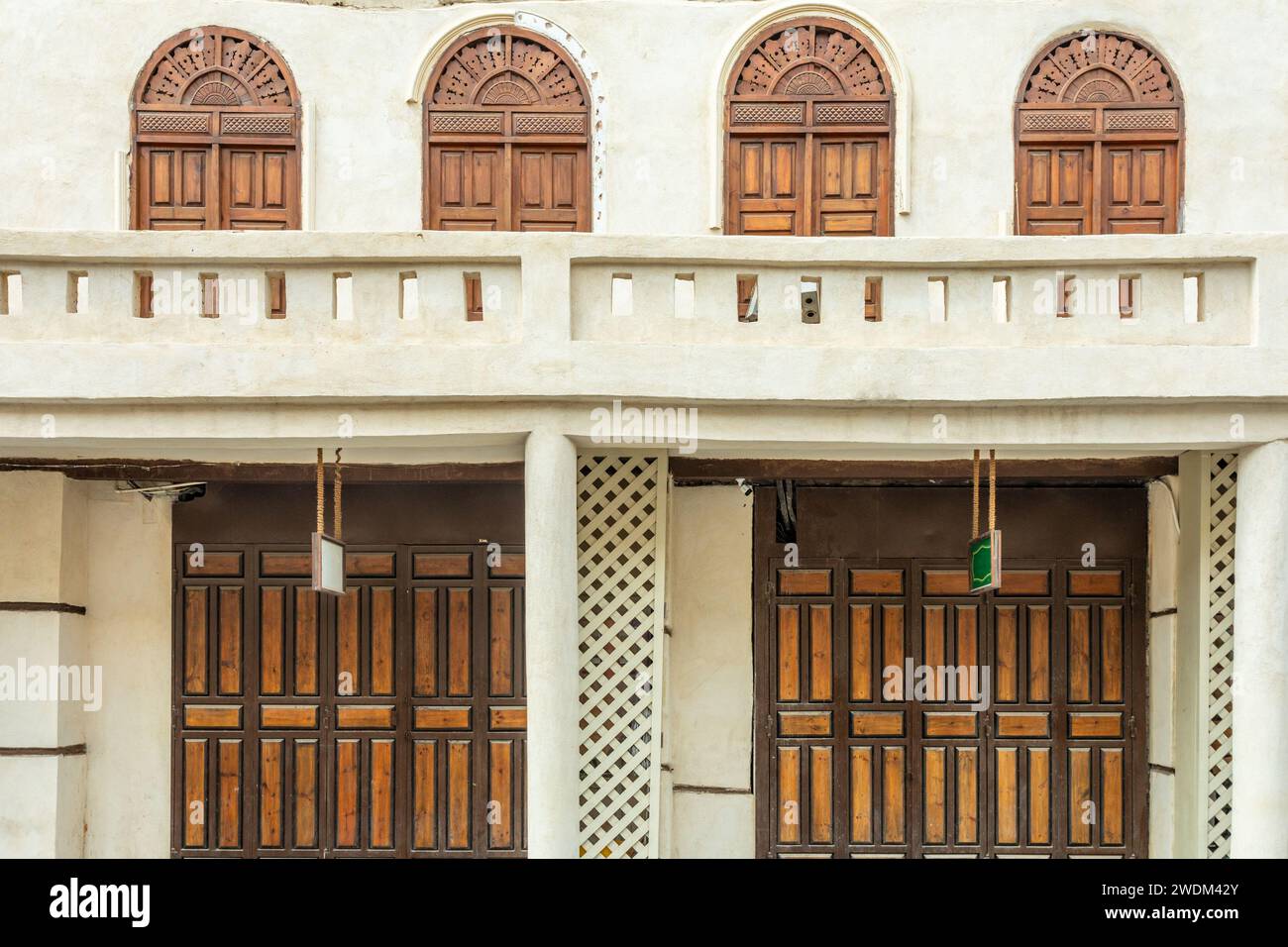 Al-Balad old town traditional muslim house with wooden doors and ...
