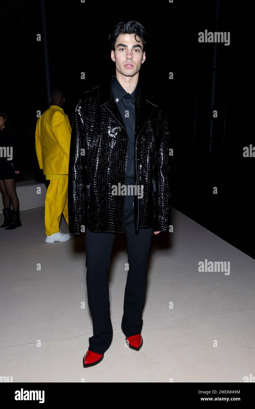 Paris, Frankreich. 20th Jan, 2024. Jacob Rott attends BALMAIN Homme ...
