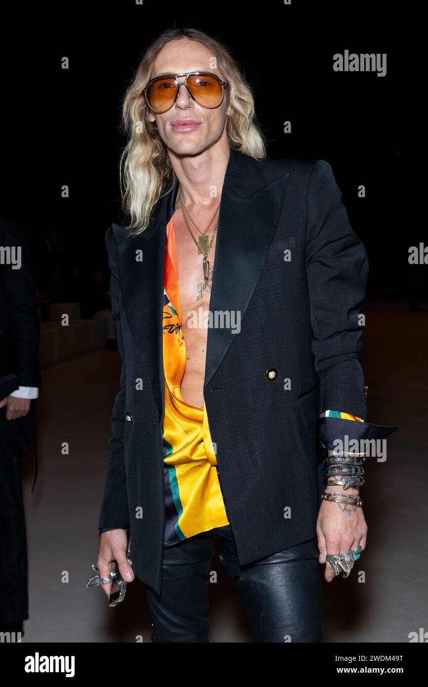 Paris, Frankreich. 20th Jan, 2024. Tyrone Dylan attends BALMAIN Homme ...