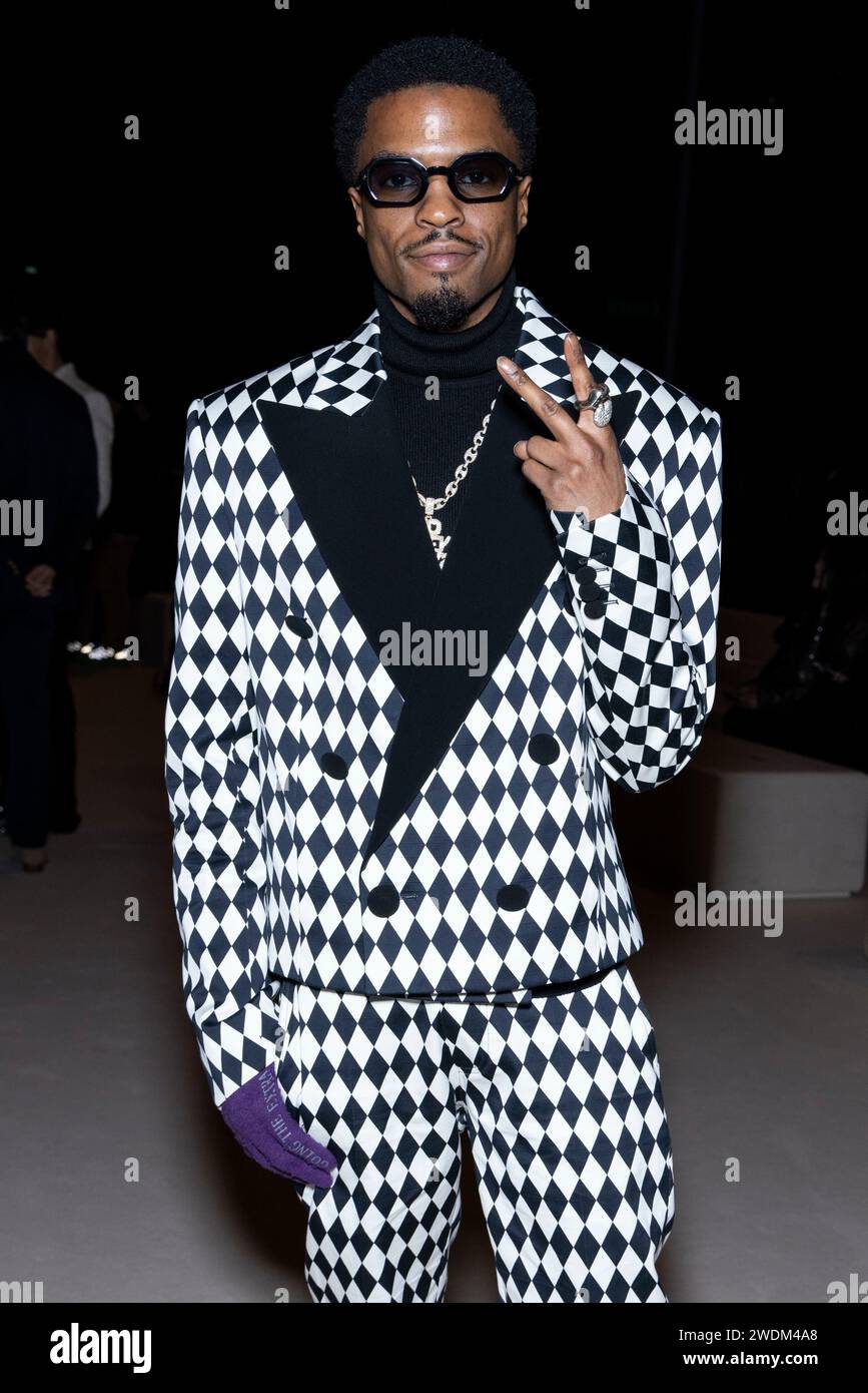 Paris, Frankreich. 20th Jan, 2024. Pierre Bourne attends BALMAIN Homme ...
