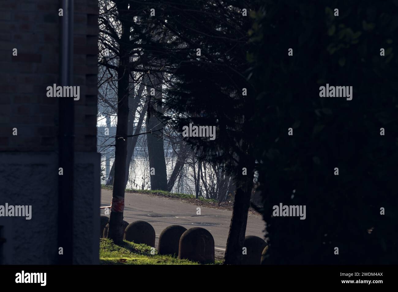 Inlet and a road in a village Stock Photo - Alamy