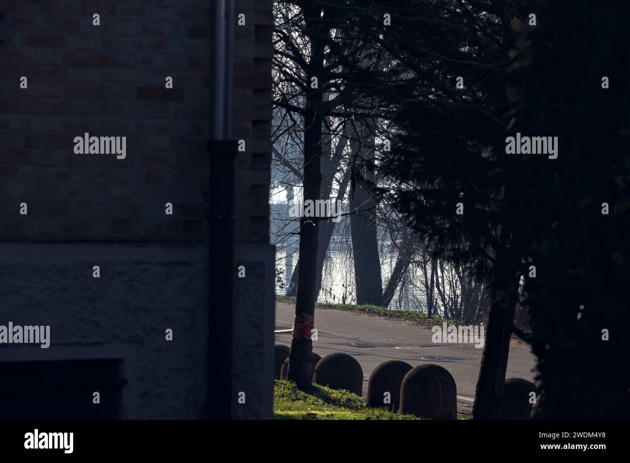 Inlet and a road in a village Stock Photo - Alamy
