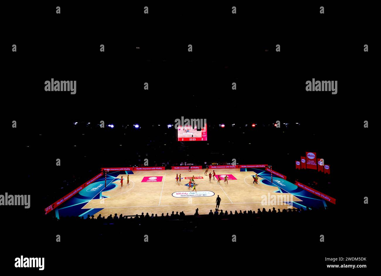 General view of the match during the Vitality Netball Nations Cup match ...