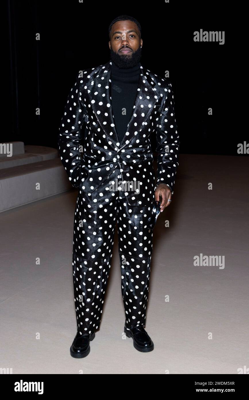 Paris, Frankreich. 20th Jan, 2024. Lawrence Robinson attends BALMAIN ...