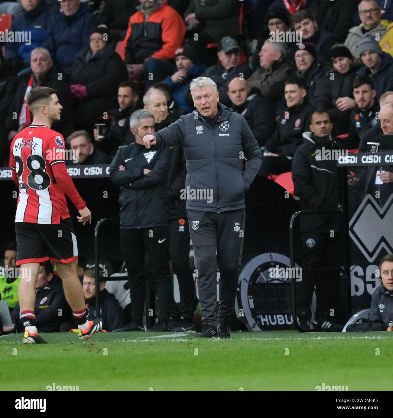 Bramall Lane, Sheffield, UK. 21st Jan, 2024. Premier League Football ...