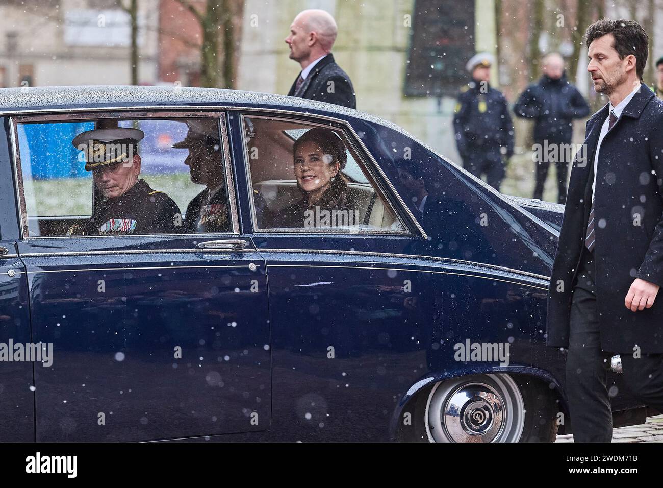 Denmark's Queen Mary arrives for a service on the occasion of the ...