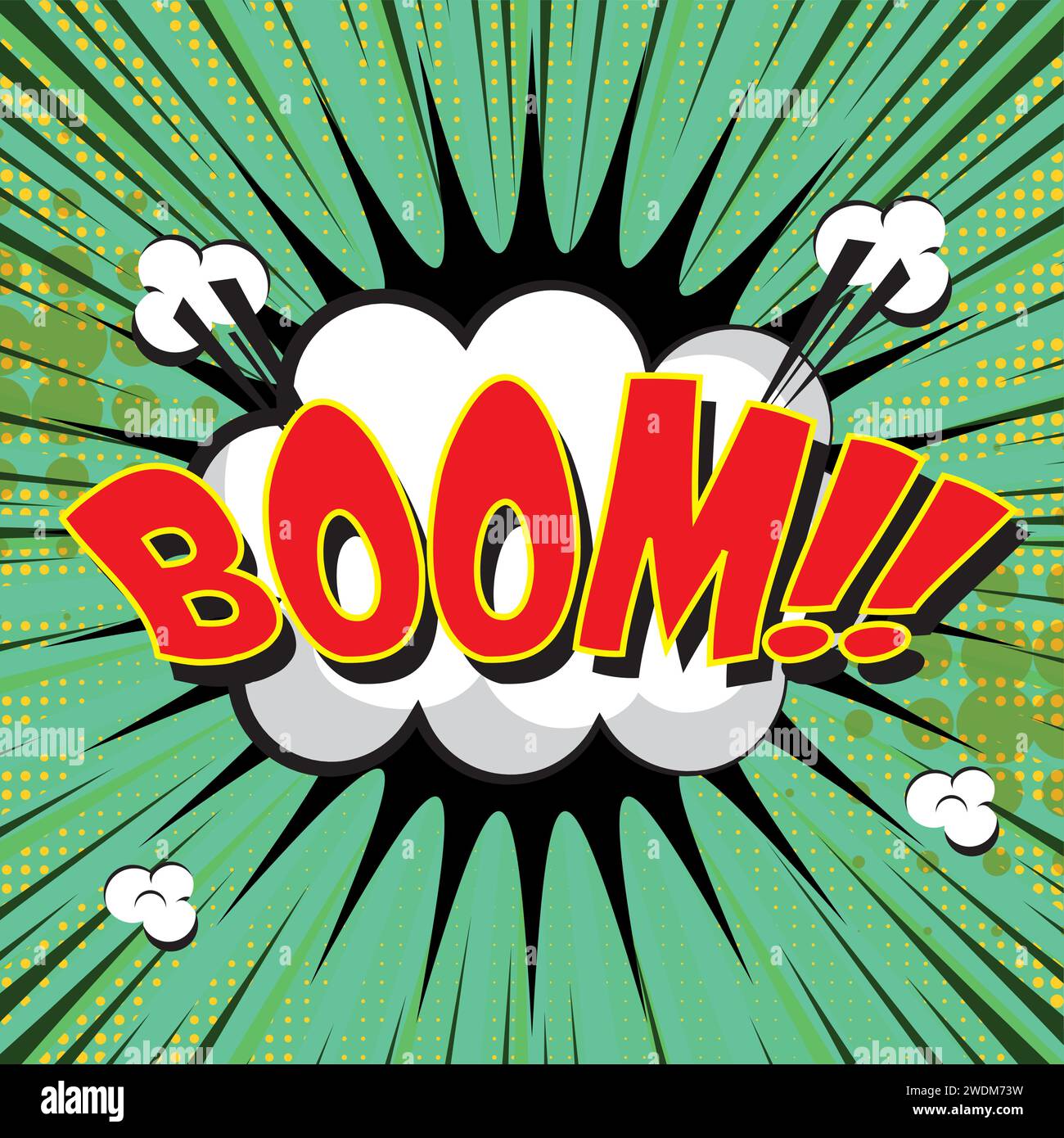 cute boom text pop art style vector image Stock Vector Image & Art - Alamy