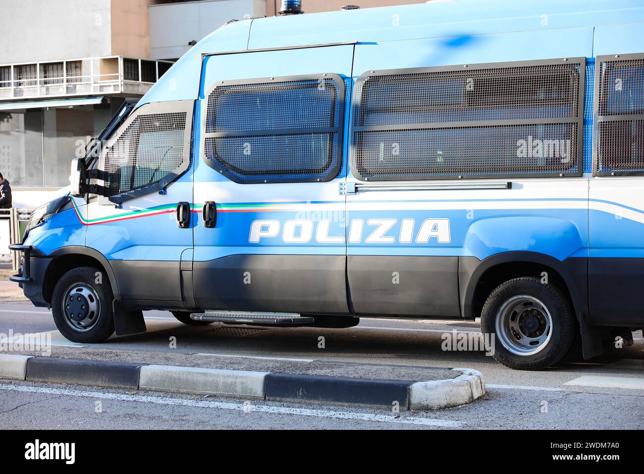 Vicenza, VI, Italy - January 20, 2024: armored van of the Italian ...