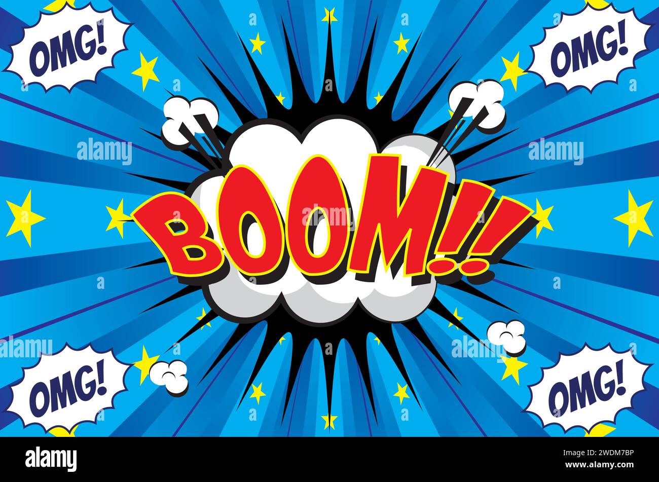 cute boom text pop art style vector image Stock Vector Image & Art - Alamy