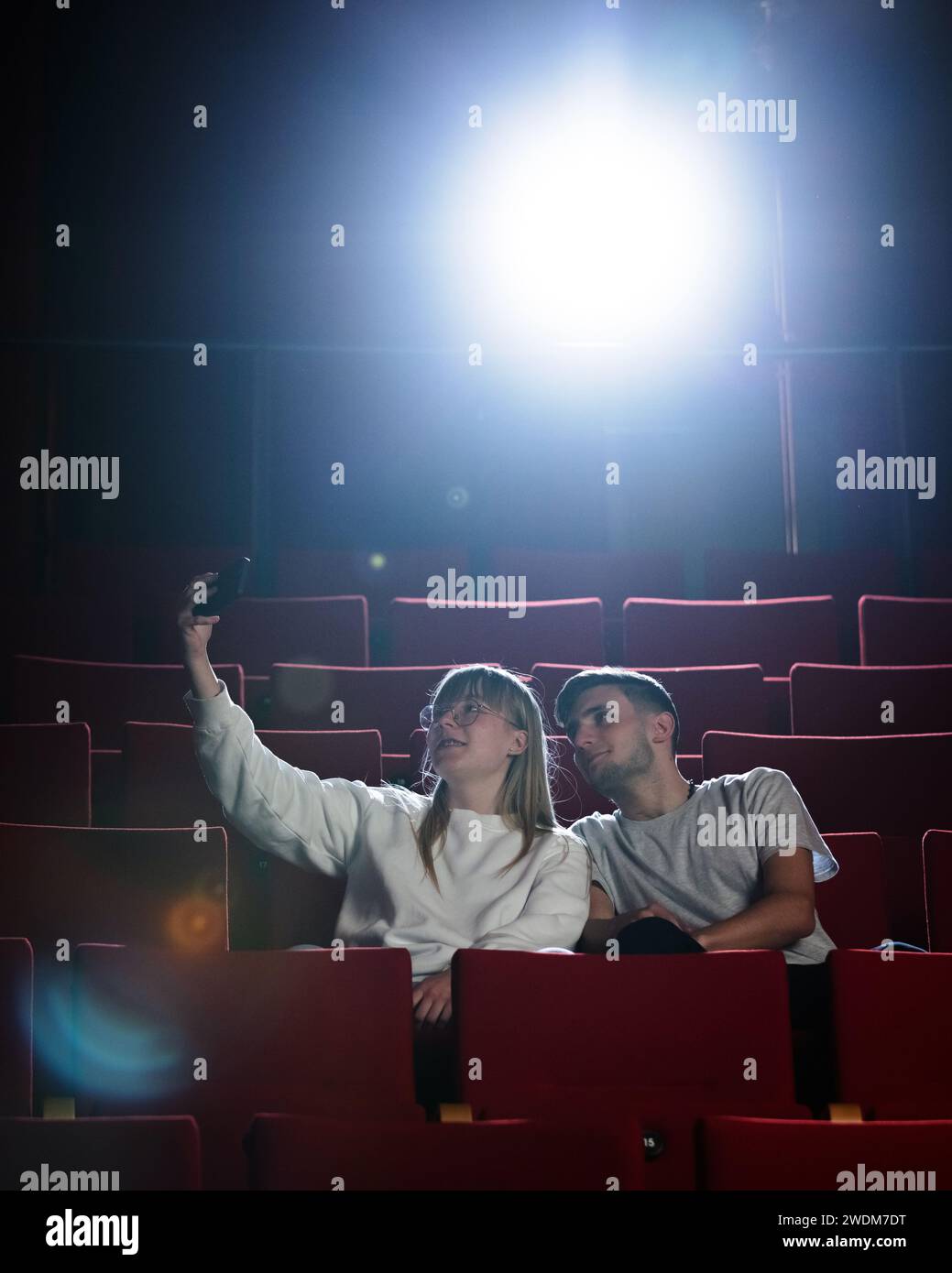 Teenager movie hall hi-res stock photography and images - Alamy