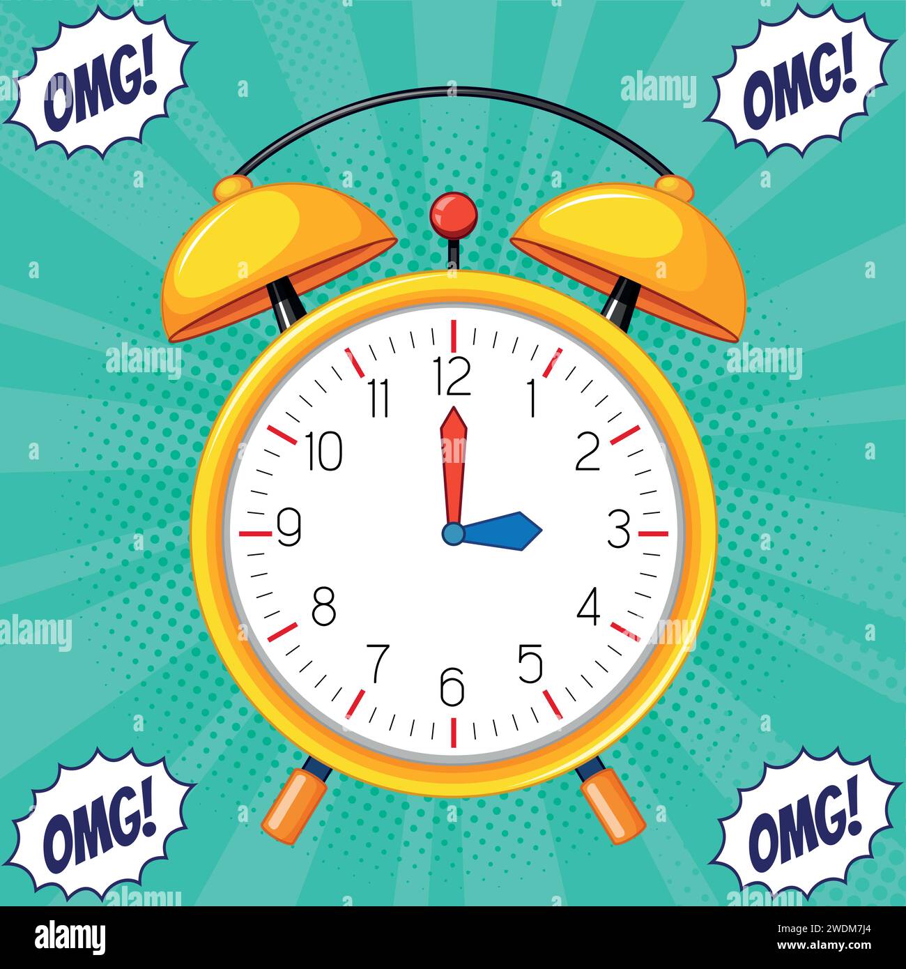 clock pop art design vector image Stock Vector Image & Art - Alamy