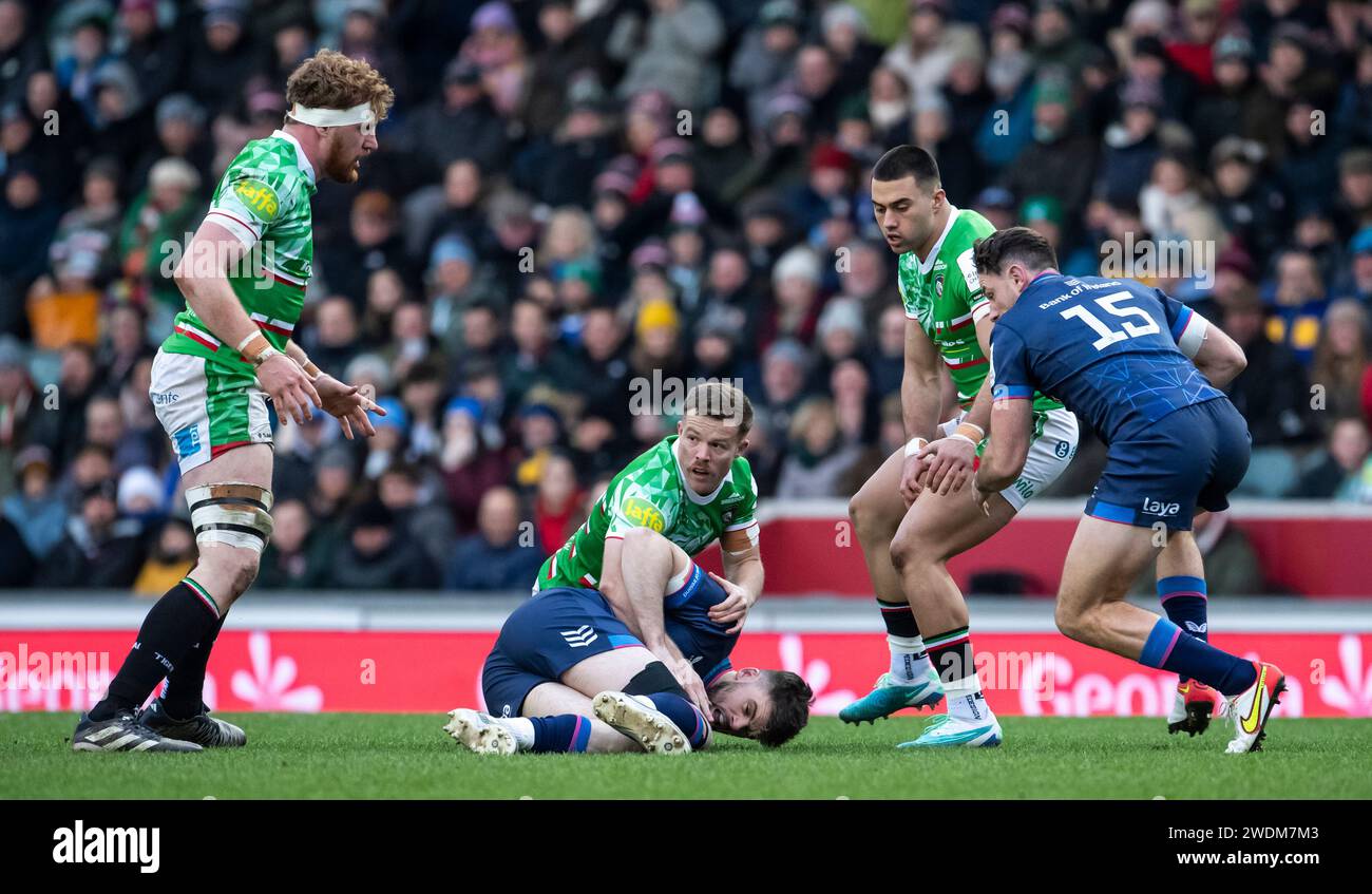 Leicester, England UK on the 20th January 2024. Leicester Tom Whiteley ...