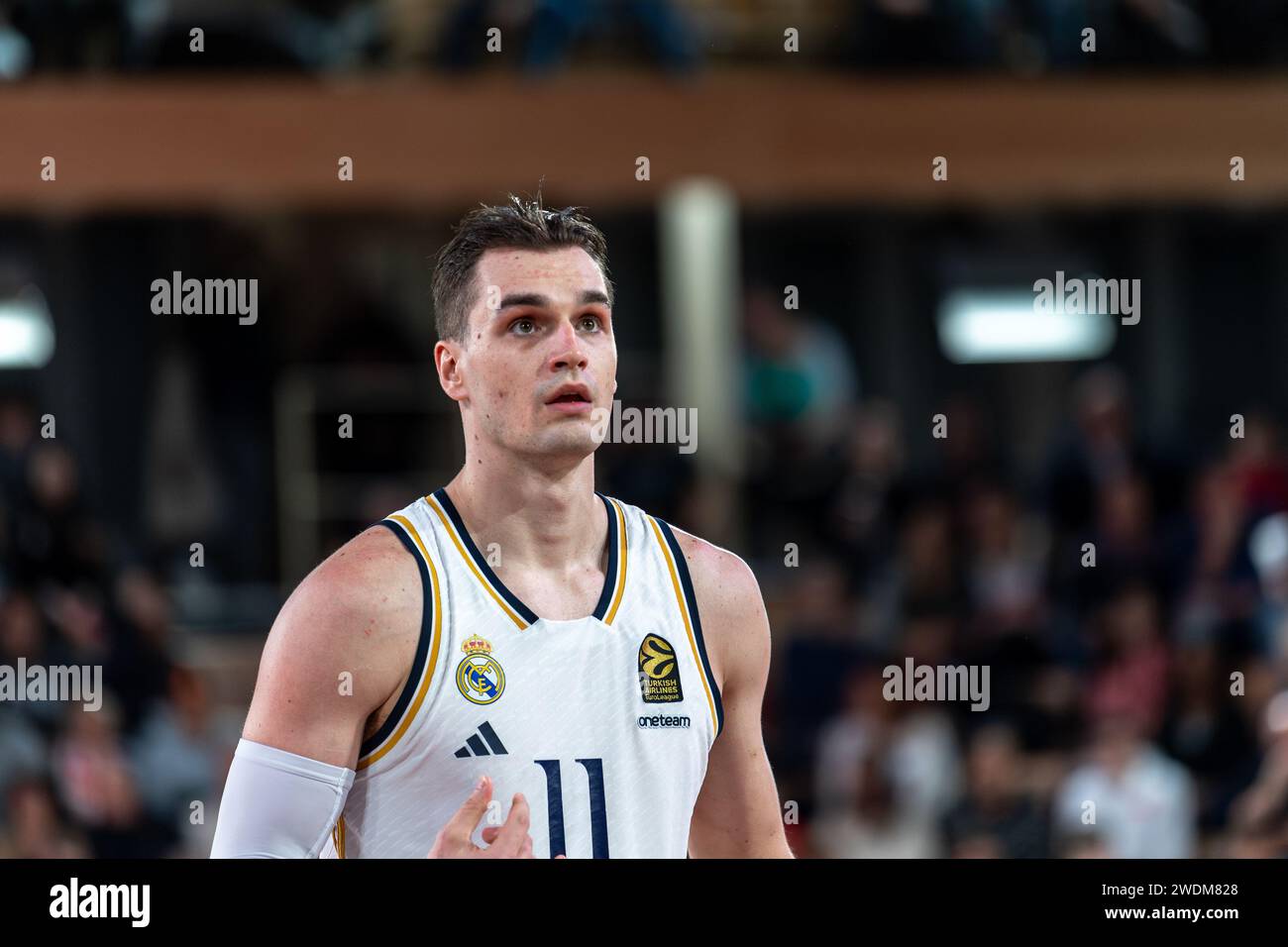 Madrid player #11 Mario Hezonja is seen training before the Turkish ...