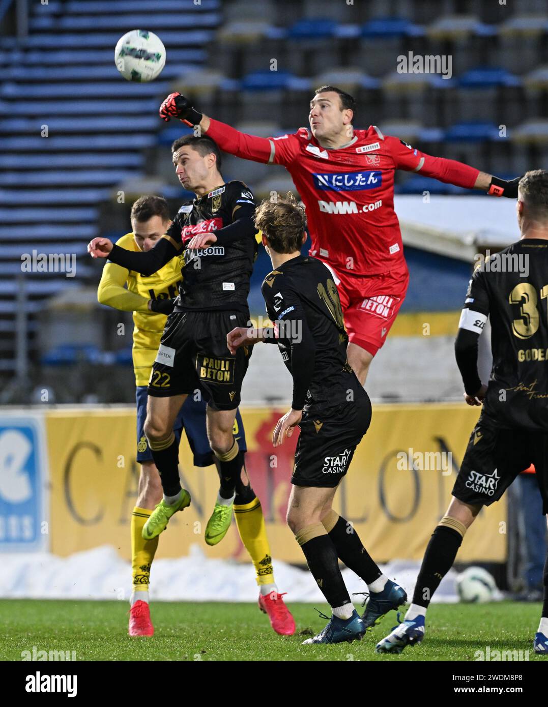 Vorst, Belgium. 21st Jan, 2024. goalkeeper Jo Coppens (12) of STVV ...
