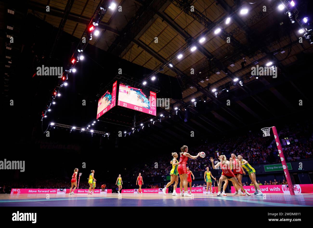 General view of the action during the Vitality Netball Nations Cup ...