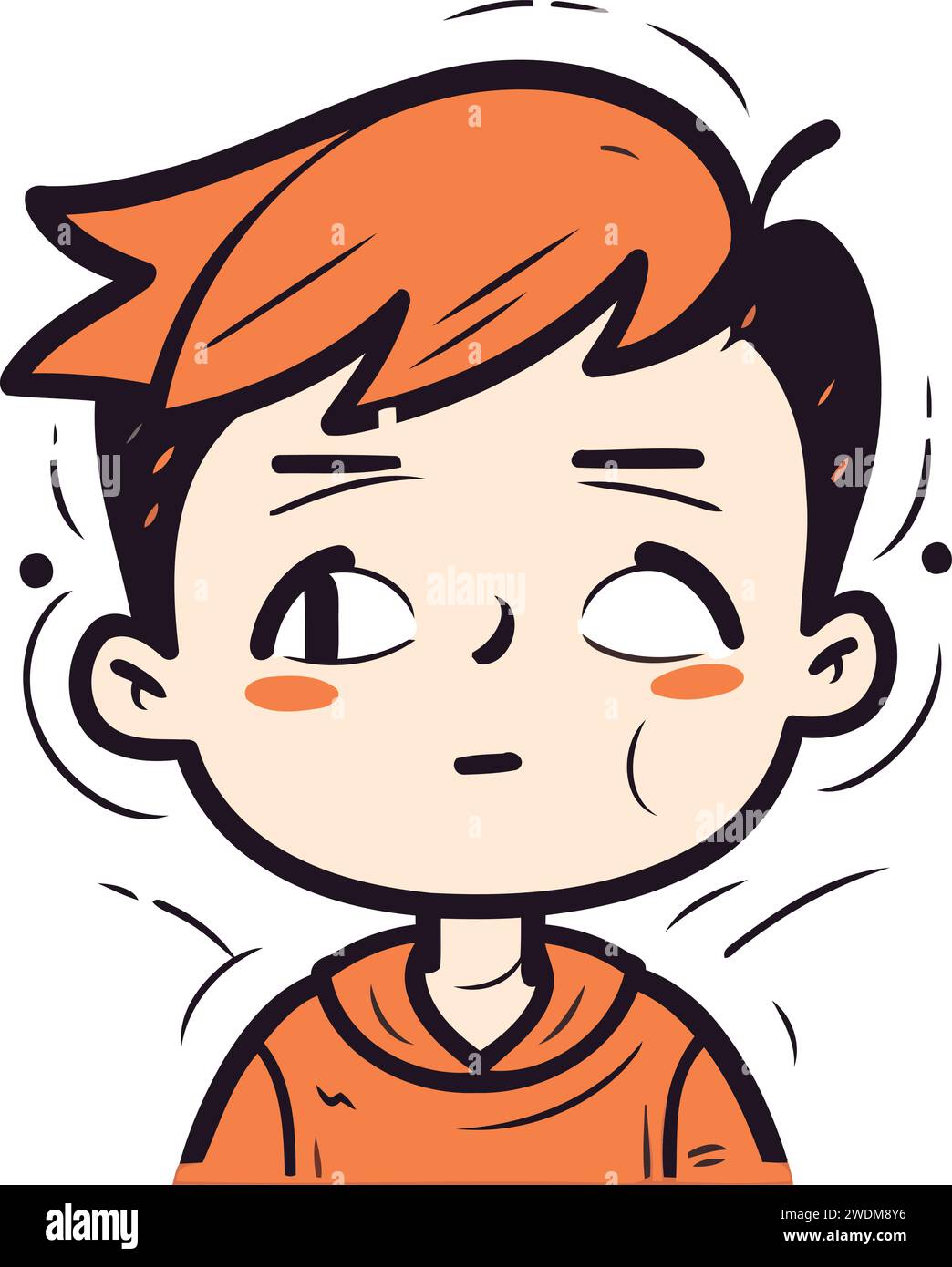Cartoon boy emotions and expression Cut Out Stock Images & Pictures - Alamy