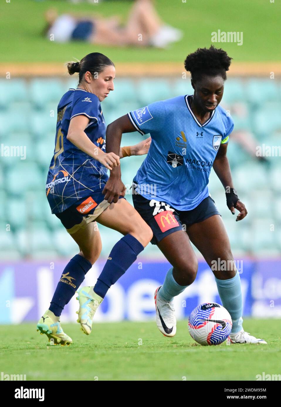 Lilyfield, Australia. 21st Jan, 2024. Melindaj Barbieri (L) of the ...