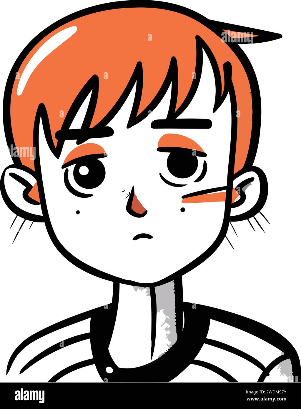 Boy with a sad facial expression Cut Out Stock Images & Pictures - Alamy