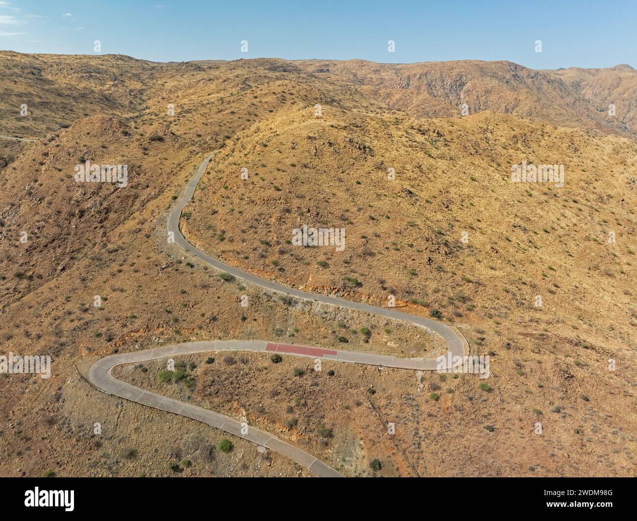 Aerial view of the Desert Road D1275 at Spreetshoogte Pass, view by ...