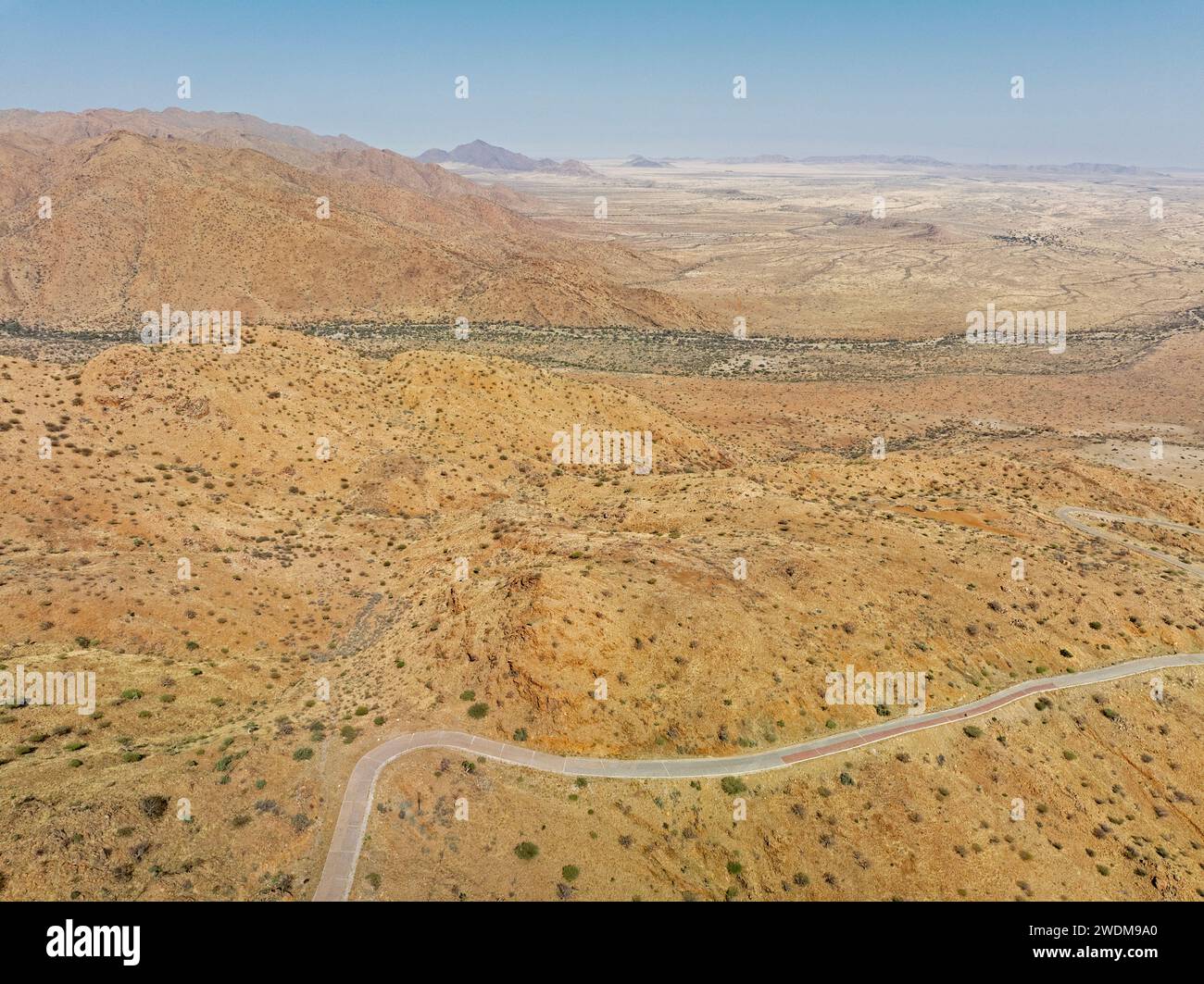 Aerial view of the Desert Road D1275 at Spreetshoogte Pass, view by ...