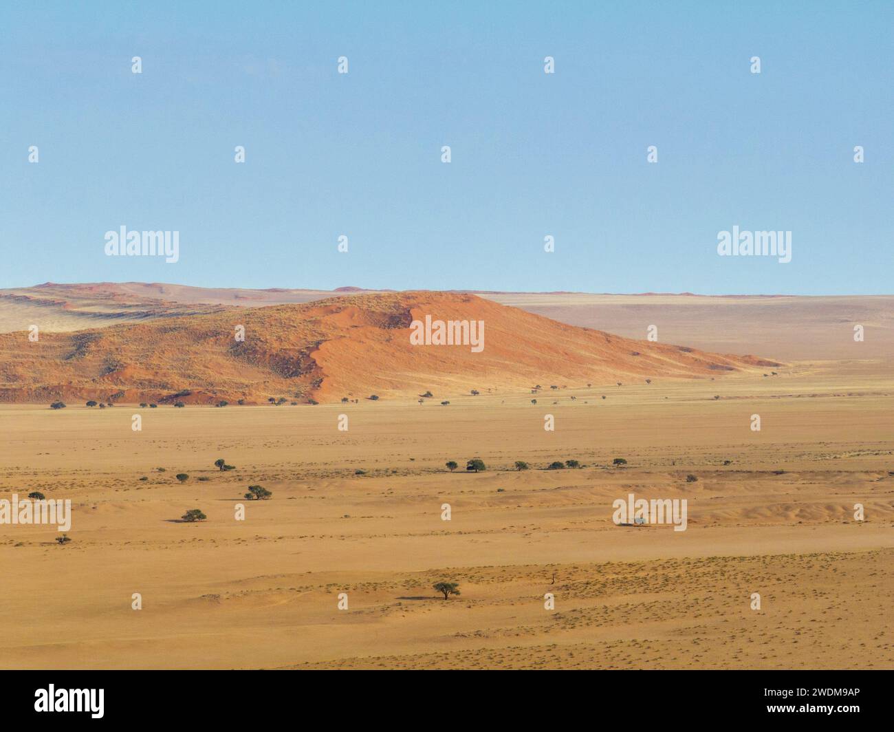 Aerial view of a Desert Landscape viewed by drone from the C27 Road to ...