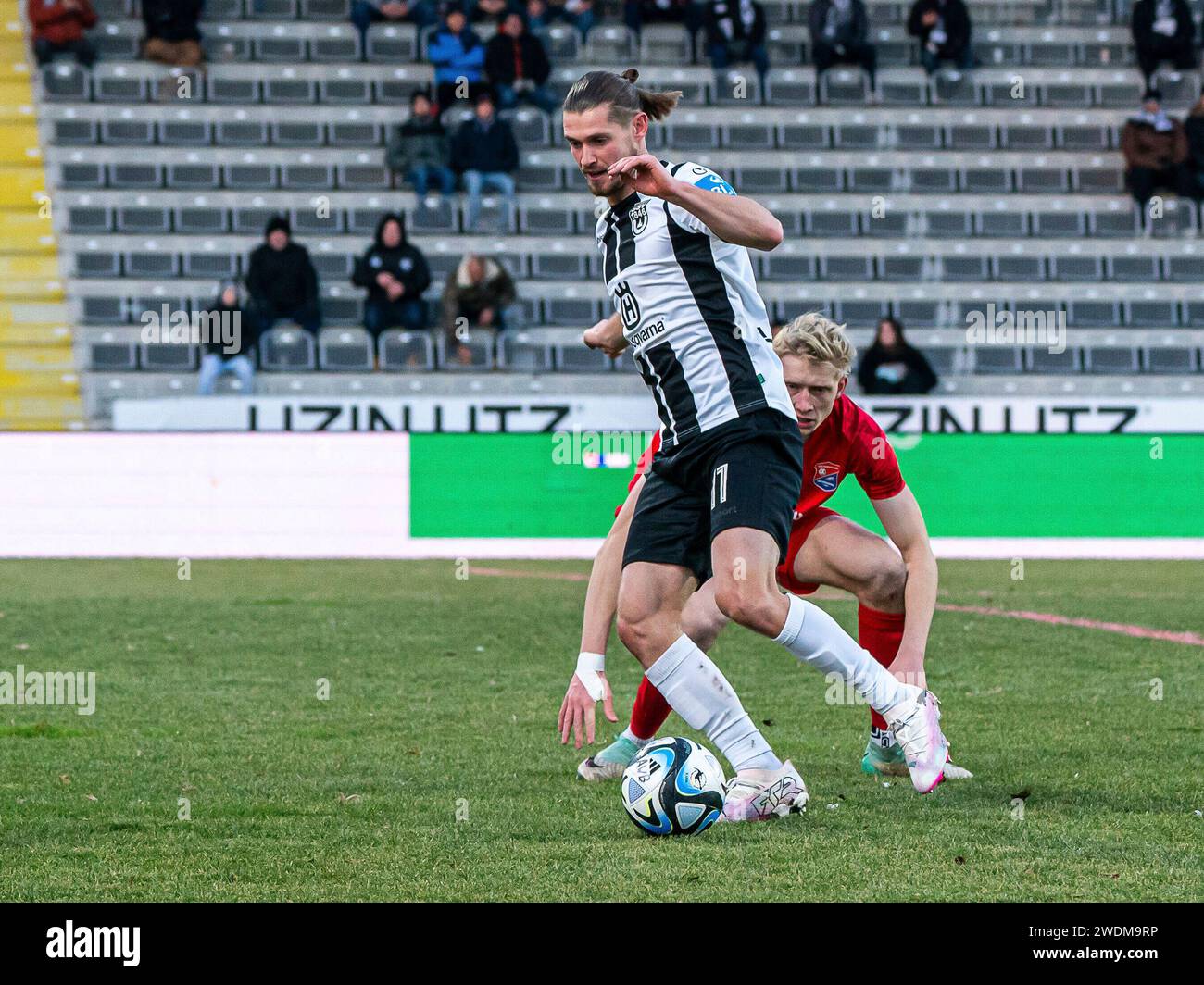 Aalen, Deutschland. 21st Jan, 2024. Dennis Chessa (SSV Ulm 1846, #11 ...