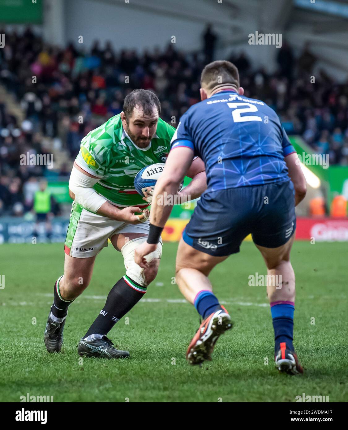 Leicester, England UK on the 20th January 2024. Leicester James Cronin ...