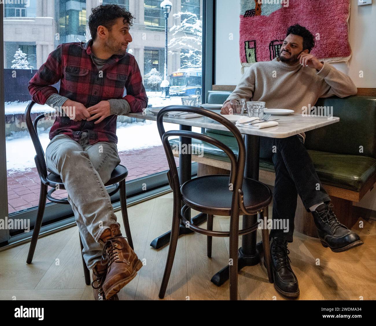 Vancouver, Canada. 17th Jan, 2024. Jason Hemi left, and Fadi Hakim are ...