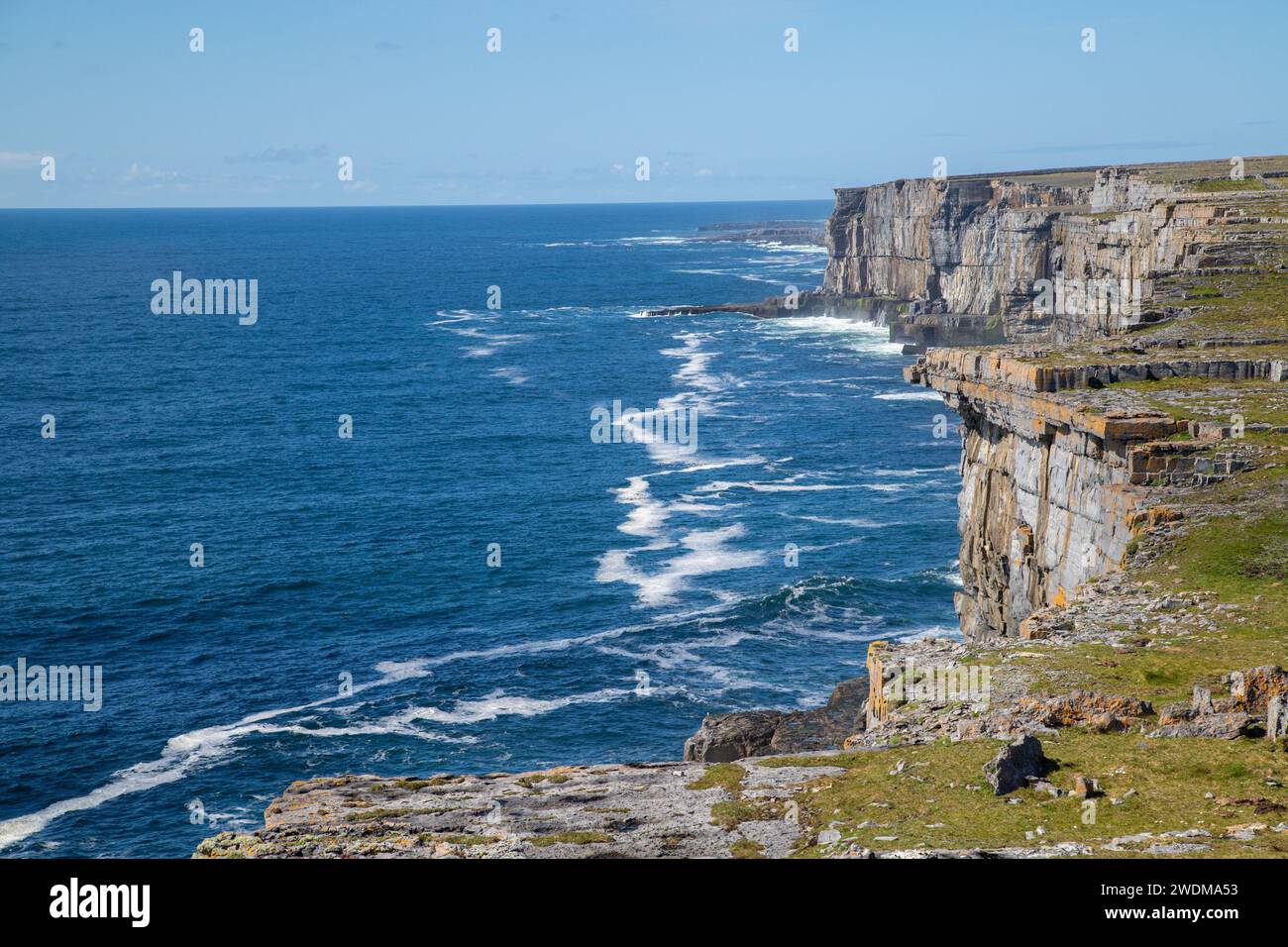 Steep cliffs at Inishmore on the Aran Islands Stock Photo - Alamy