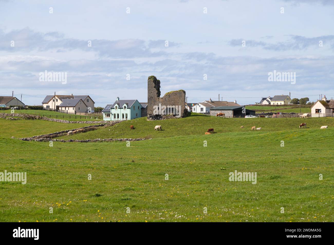 GALWAY, IRELAND - 7TH APRIL 2023: Villages, old architecture, fields ...
