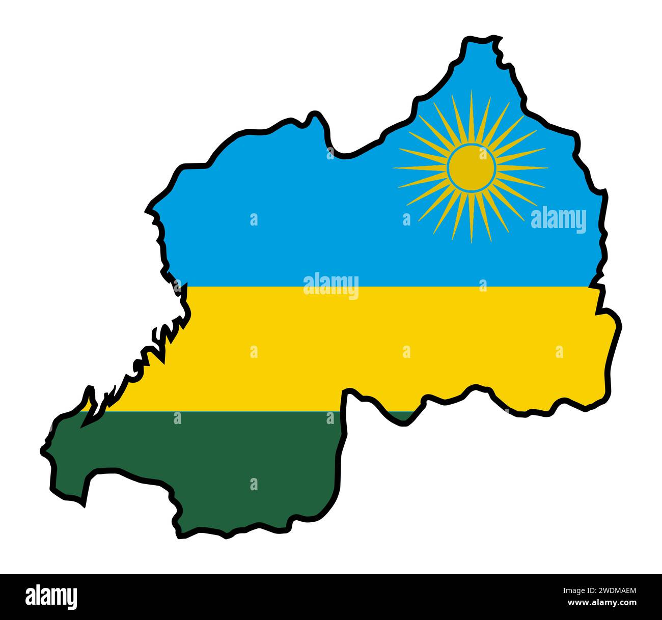 African map illustration flag hi-res stock photography and images - Alamy