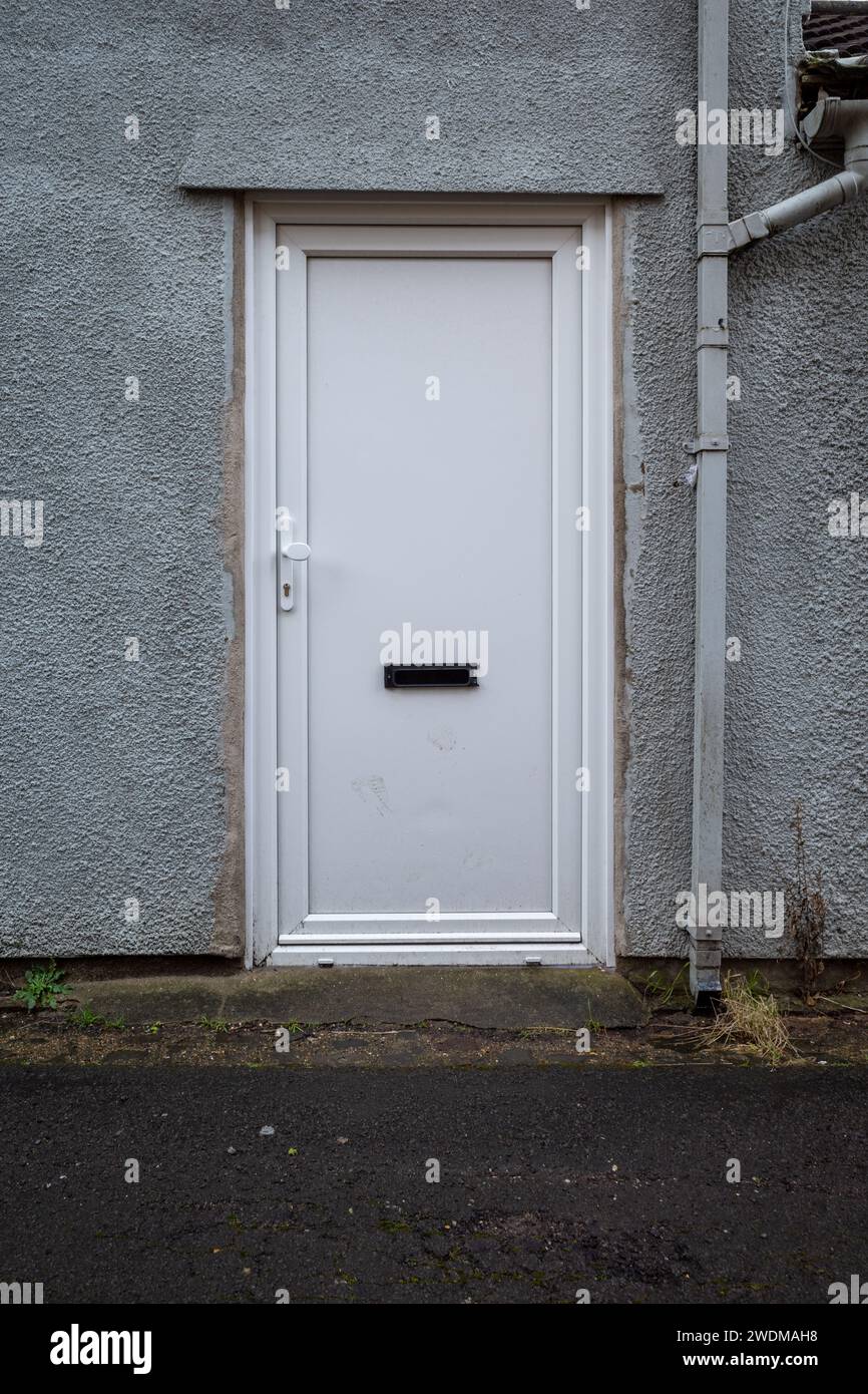 White PVC plastic door and frame Stock Photo - Alamy