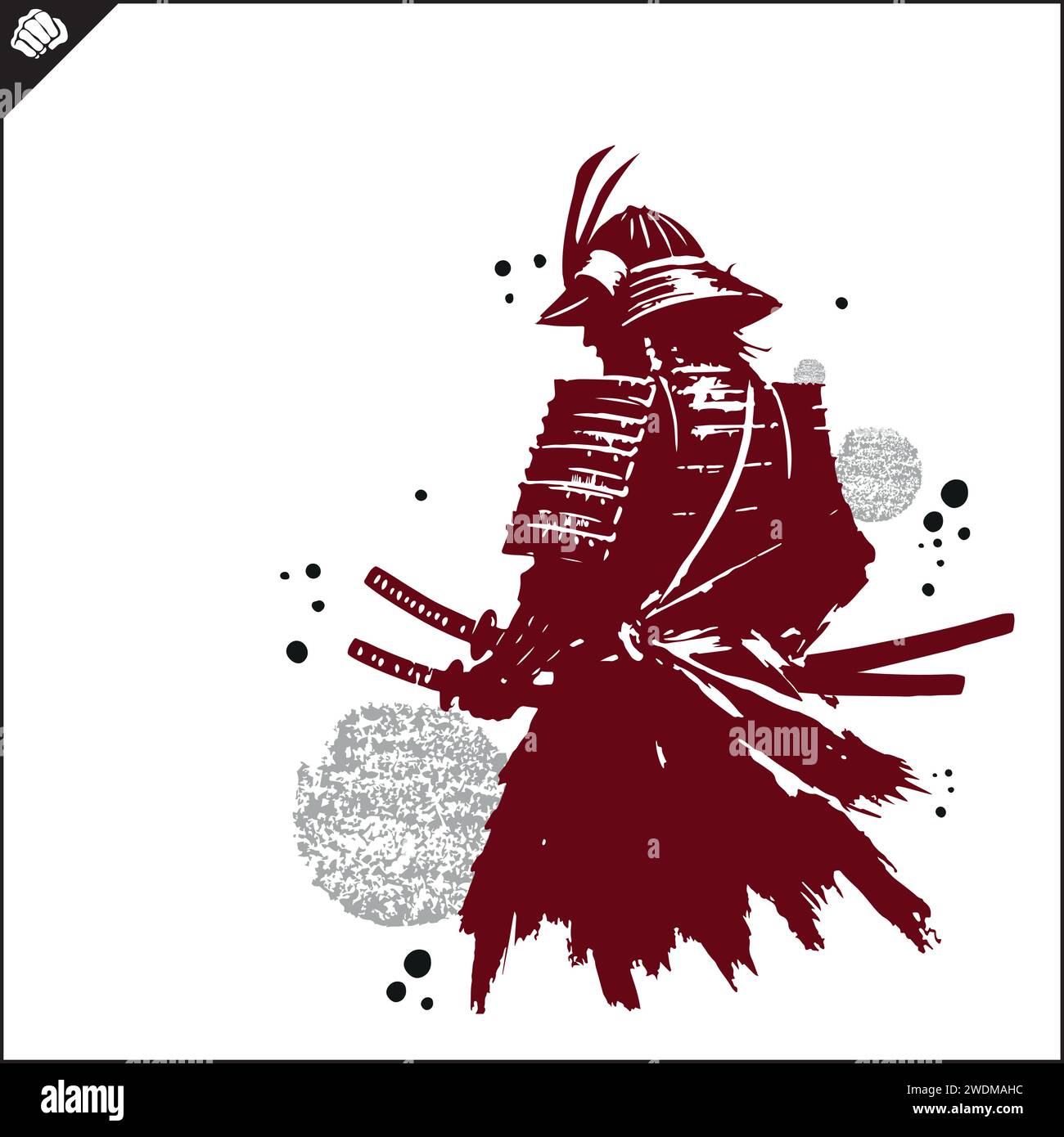 Samurai. Japan warrior whith katana sward Stock Vector Image & Art - Alamy