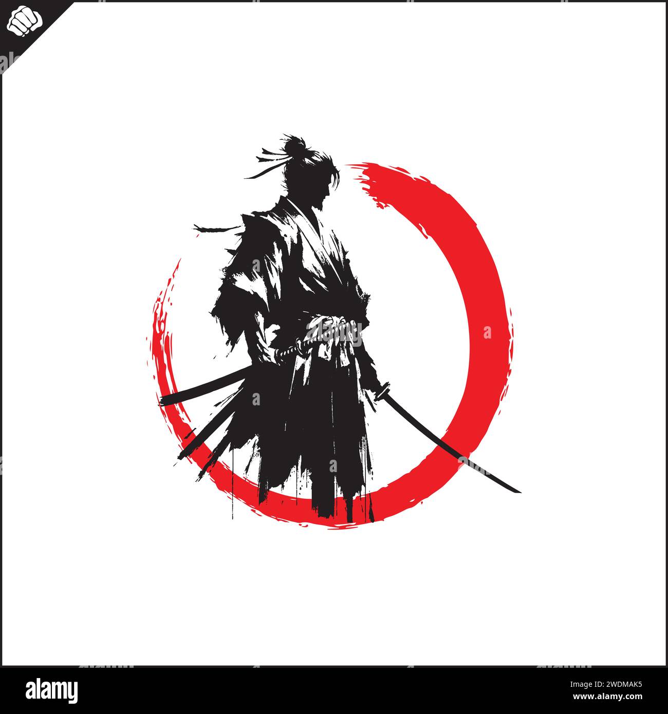 Samurai. Japan warrior whith katana sward Stock Vector Image & Art - Alamy