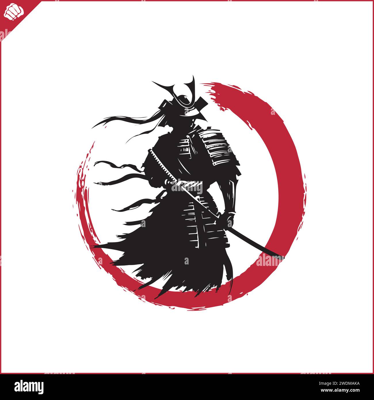 Samurai. Japan warrior whith katana sward Stock Vector Image & Art - Alamy
